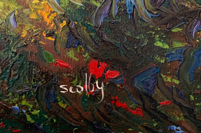 Impressionist Style Floral oil painting by S. Colby. – Oblivion Fine Art
